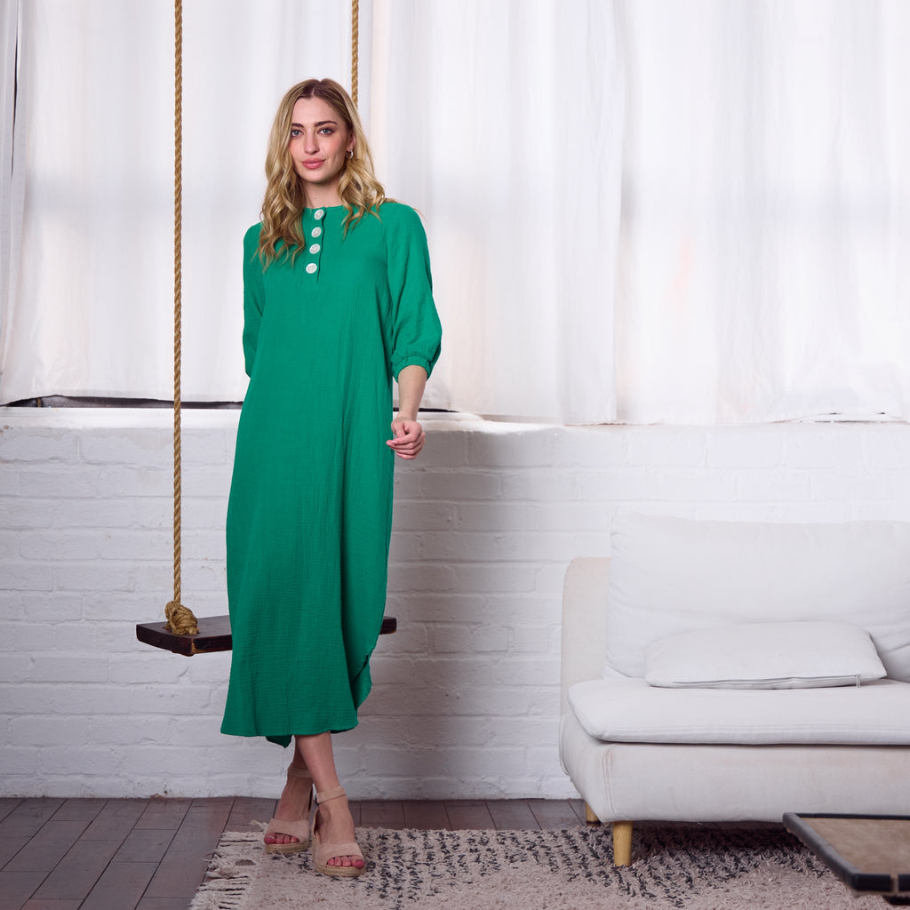 Heidi Dress Kelly Green – The Mimi Boutique