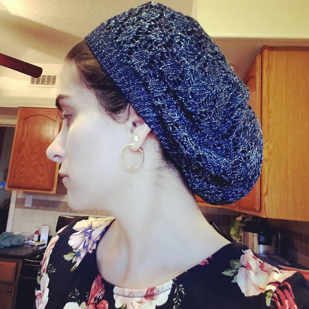 Lightweight Metallic Beret/Snood Atifa – The Mimi Boutique