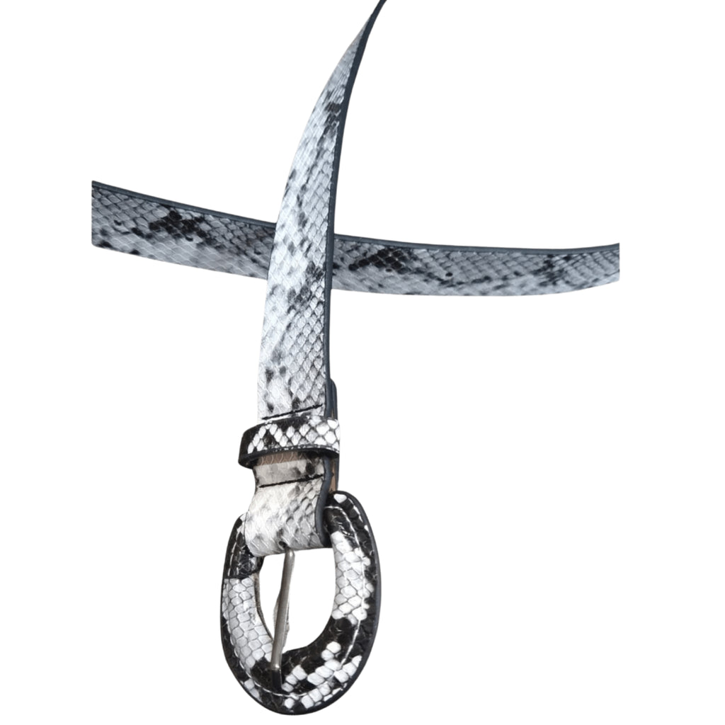 Black & White Snake Belt – The Mimi Boutique