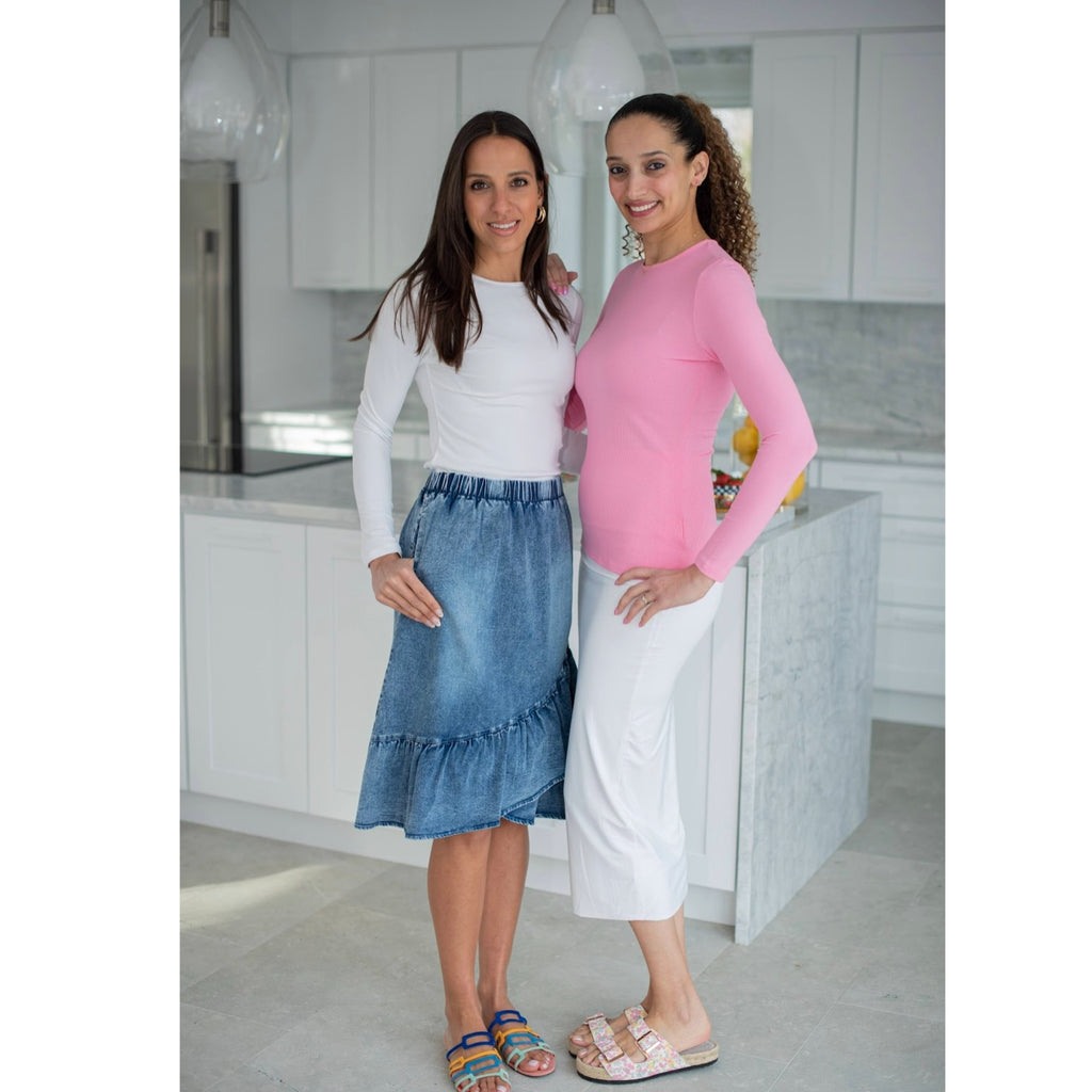 White Ribbed Tee by Maya's – The Mimi Boutique